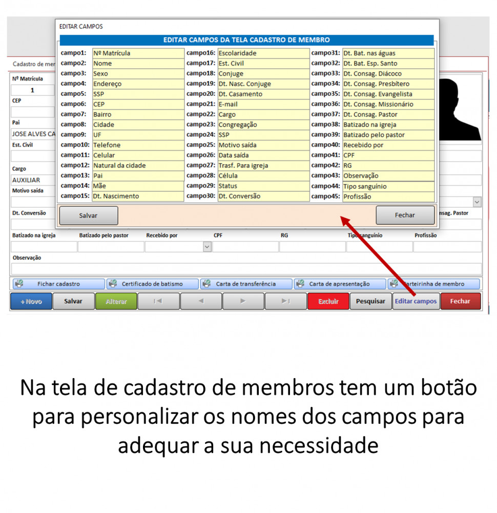 Sistema para cadastro de membros de igrejas - ProAccess
