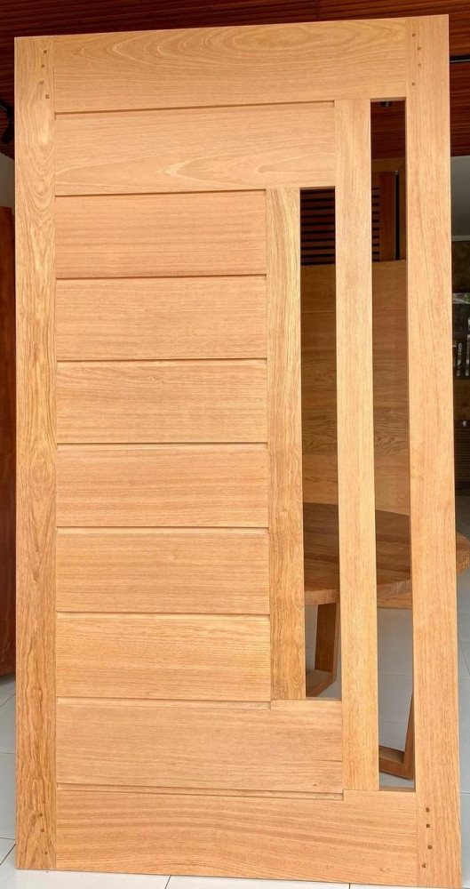 Porta Pivotante Com Vidro Duplo Timborana, 1,00 x 2,10, Fechadura e ...