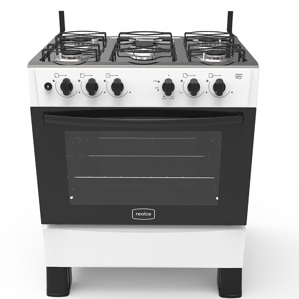 FOGÃO 5 BOCAS BRANCO ACENDIMENTO AUTOMÁTICO REALCE - ROCHA MAGAZINE