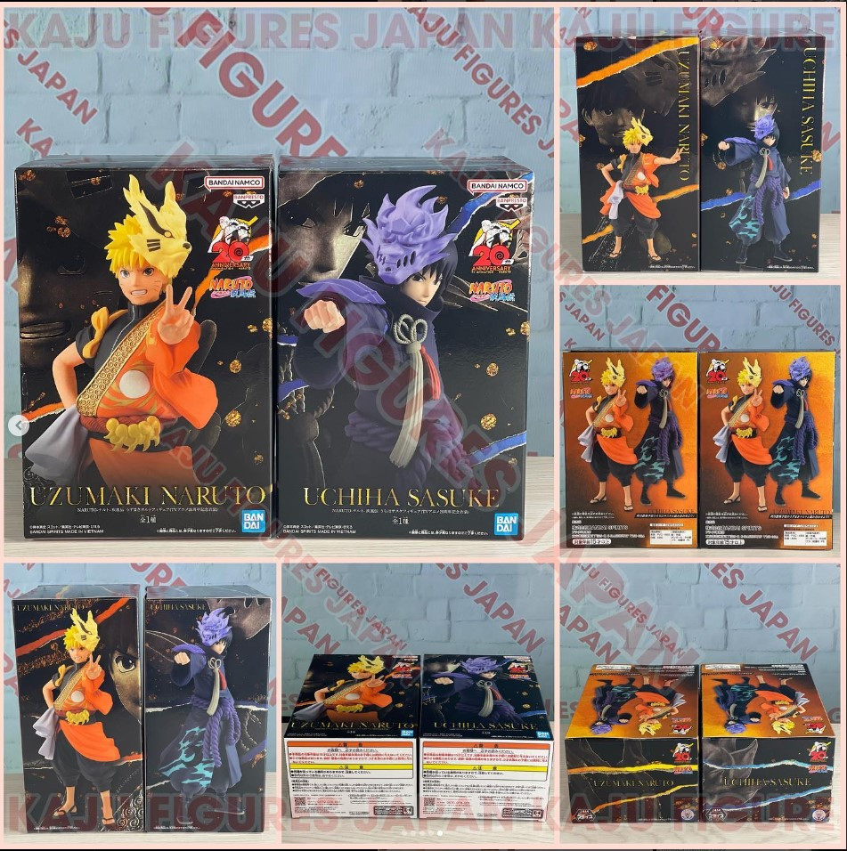 KIT Naruto Uzumaki e Uchiha Sasuke Animation 20th Anniversary - KAJU ...