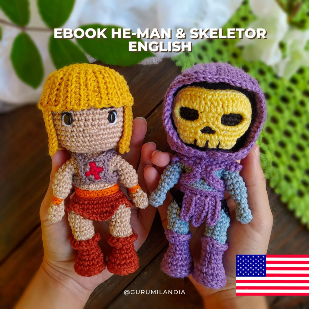 English version - He-man & Skeletor PDF: Amigurumi patterns - Gurumilândia