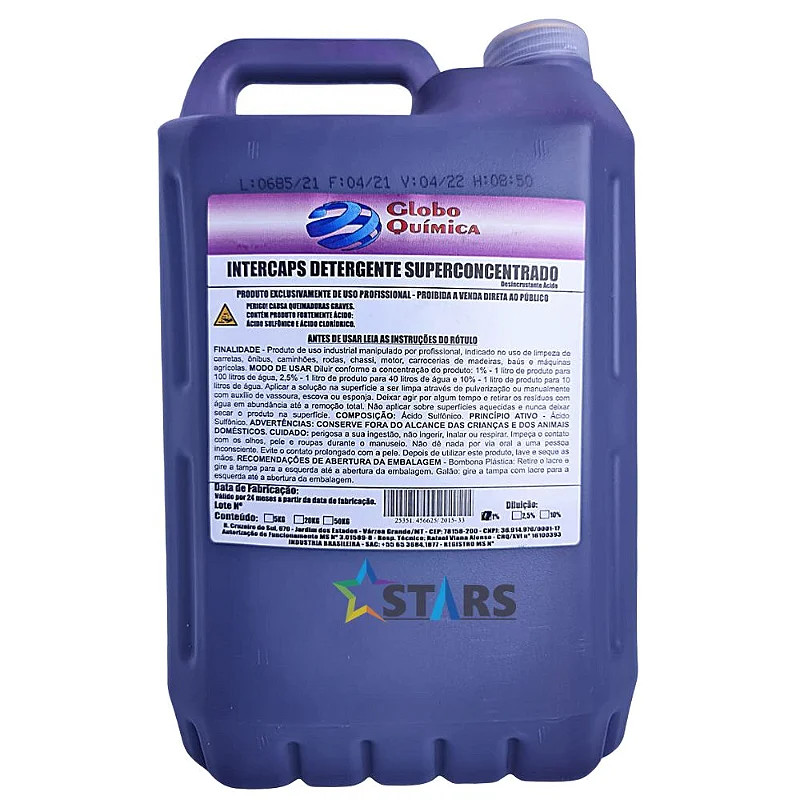 INTERCAP 5 LITROS - GLOBOQUIMICA COD2612 - PR EMBALAGEM