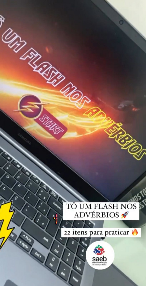 TÔ UM FLASH NOS ADVÉRBIOS - AJUDA COM AS LETRAS