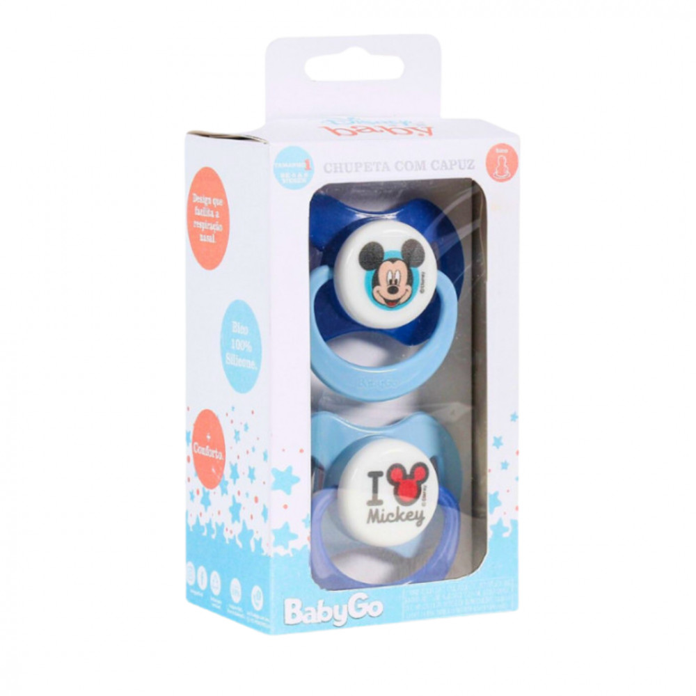 Kit Chupeta Com Capuz 0-6meses MiCKEY - Baby Go REF: - SATO ATACADO