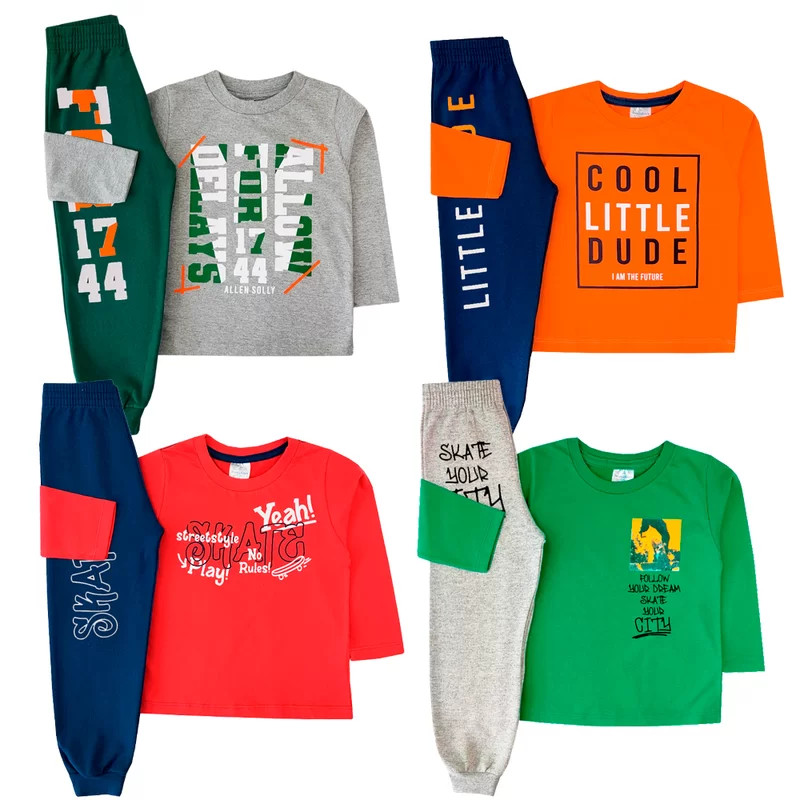 Conjunto Camisa Manga Longa Calça Moletom TAM 1/3 C/12 (Ref.5281 ...