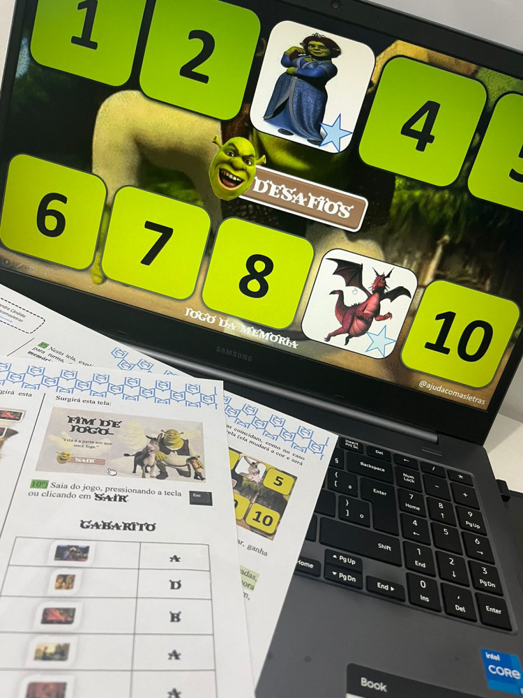 GAME SHREK - O OGRO ESTUDIOSO - AJUDA COM AS LETRAS