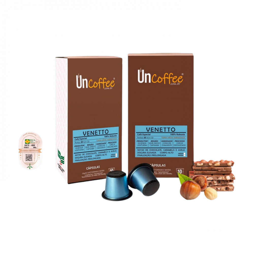 Café Especial Robusta Venetto Cápsulas 50g ´´Nespresso´´ - Enarmonizo