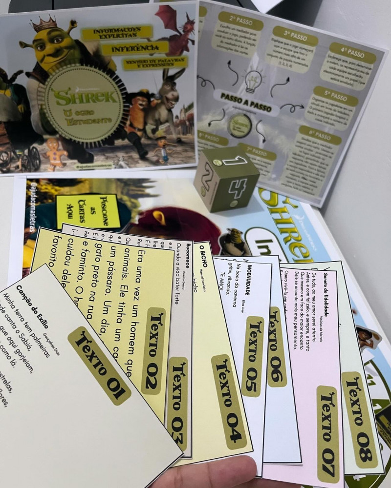 TABULEIRO - SHREK - 32 PERGUNTAS - AJUDA COM AS LETRAS