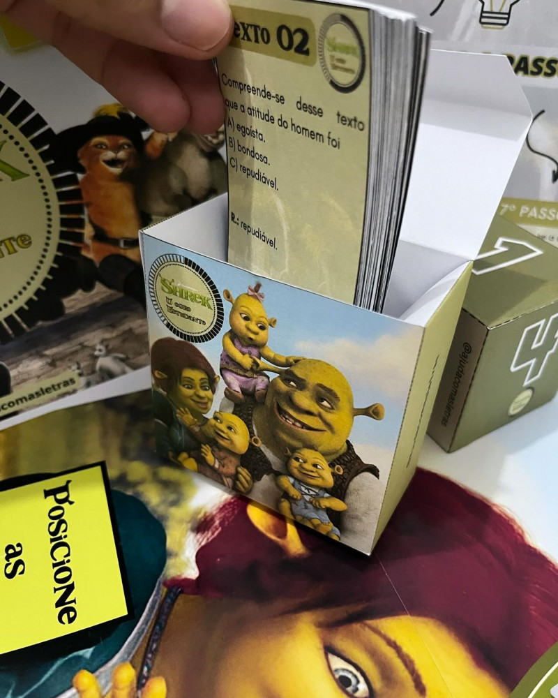 TABULEIRO - SHREK - 32 PERGUNTAS - AJUDA COM AS LETRAS