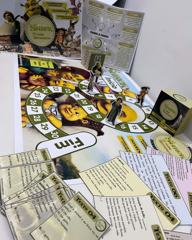 TABULEIRO - SHREK - 32 PERGUNTAS - AJUDA COM AS LETRAS