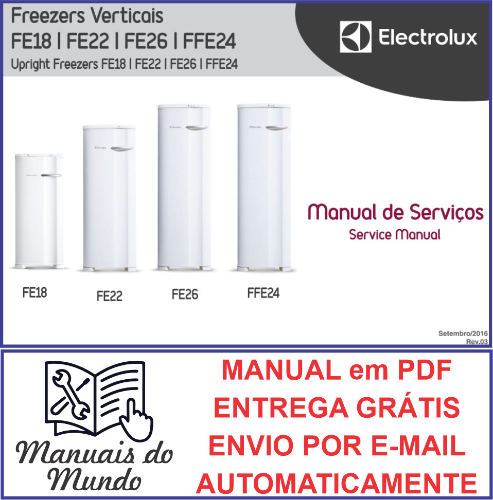 Manual De Serviço Freezer Electrolux FE18, FE22, FE26, FFE24 - Manuais ...
