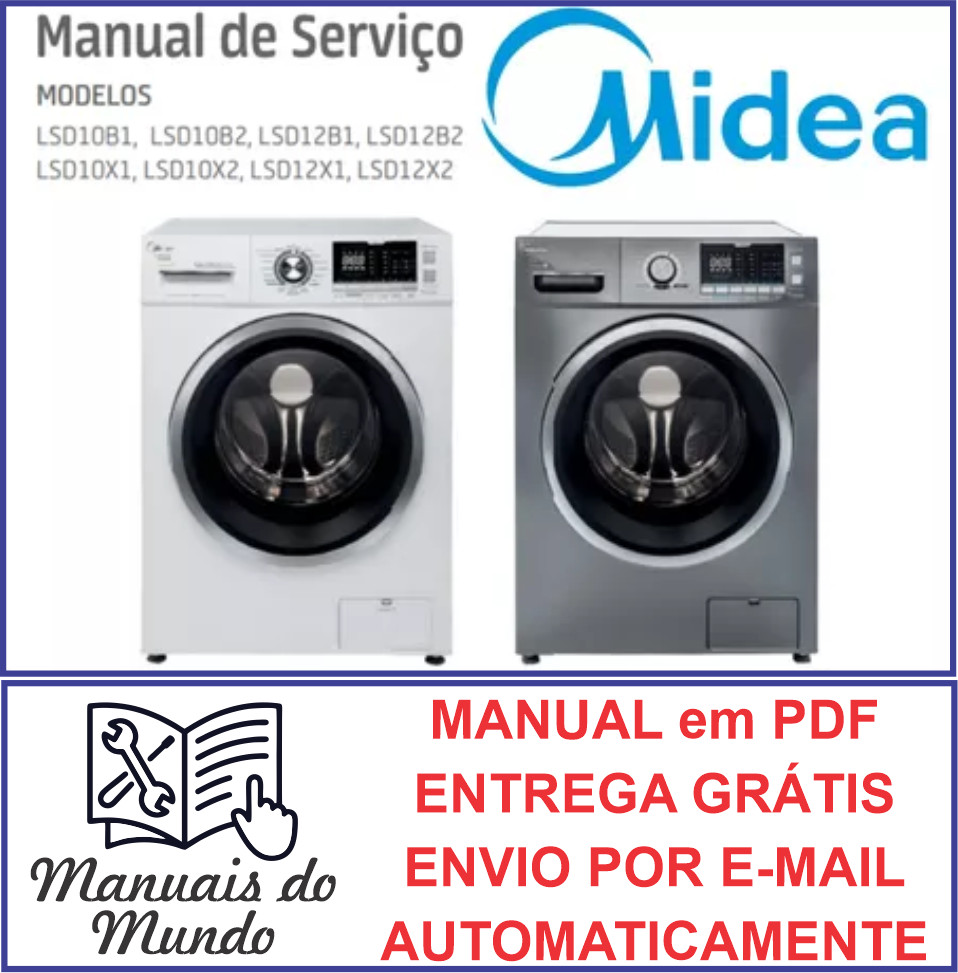 Manual Técnico Serviço Lava E Seca Midea Modelos LSD10, LSD12 - Manuais ...