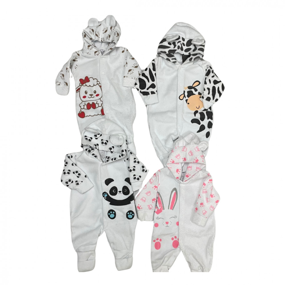 PCT 15pçs macacão soft vira pé - Infantil Baby REF:454 - SATO ATACADO