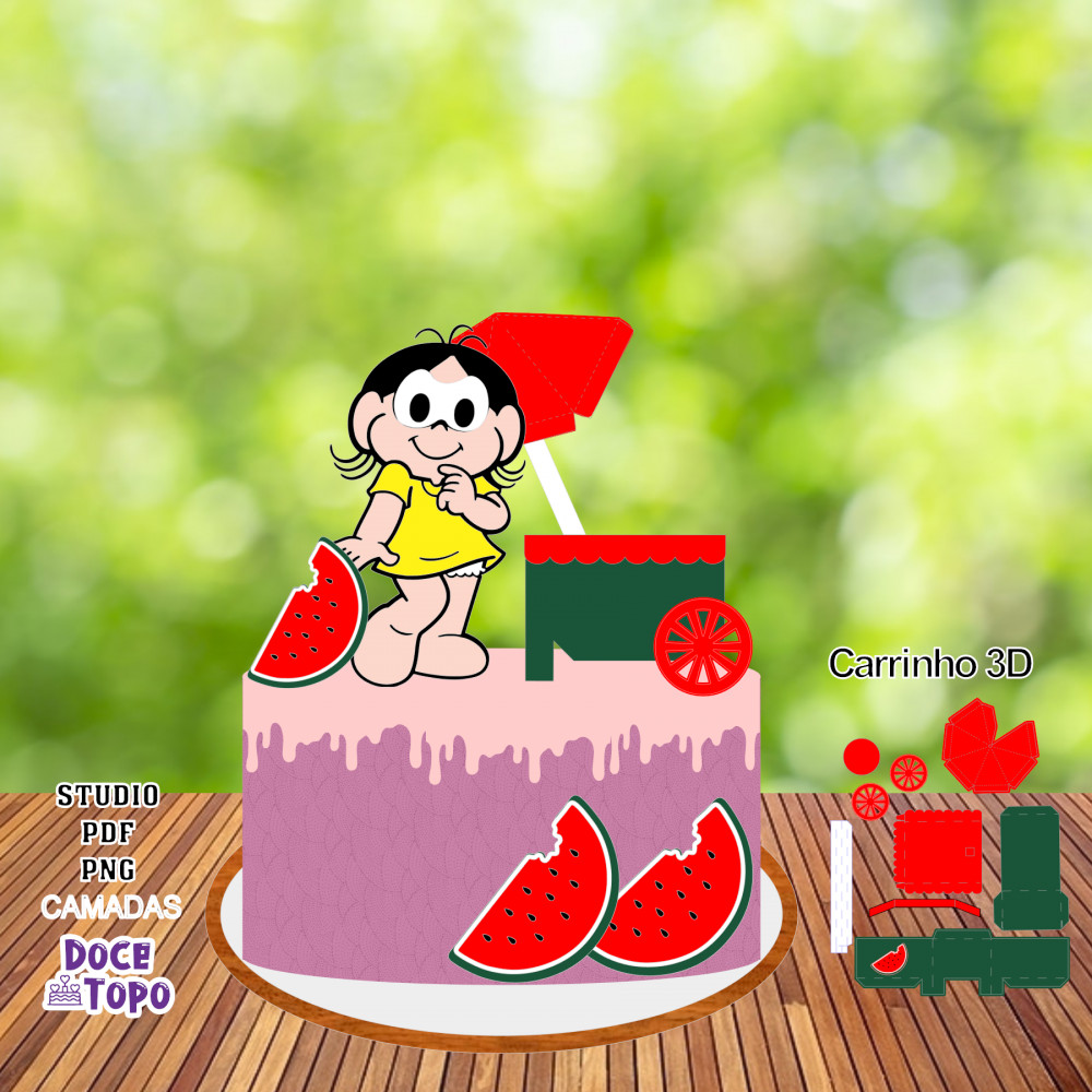 Topo de Bolo Magali 01 Studio/PDF/PNG - Doce Topo