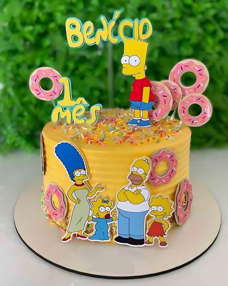 Topo de Bolo Os Simpsons 01 Studio/PDF/PNG - Doce Topo