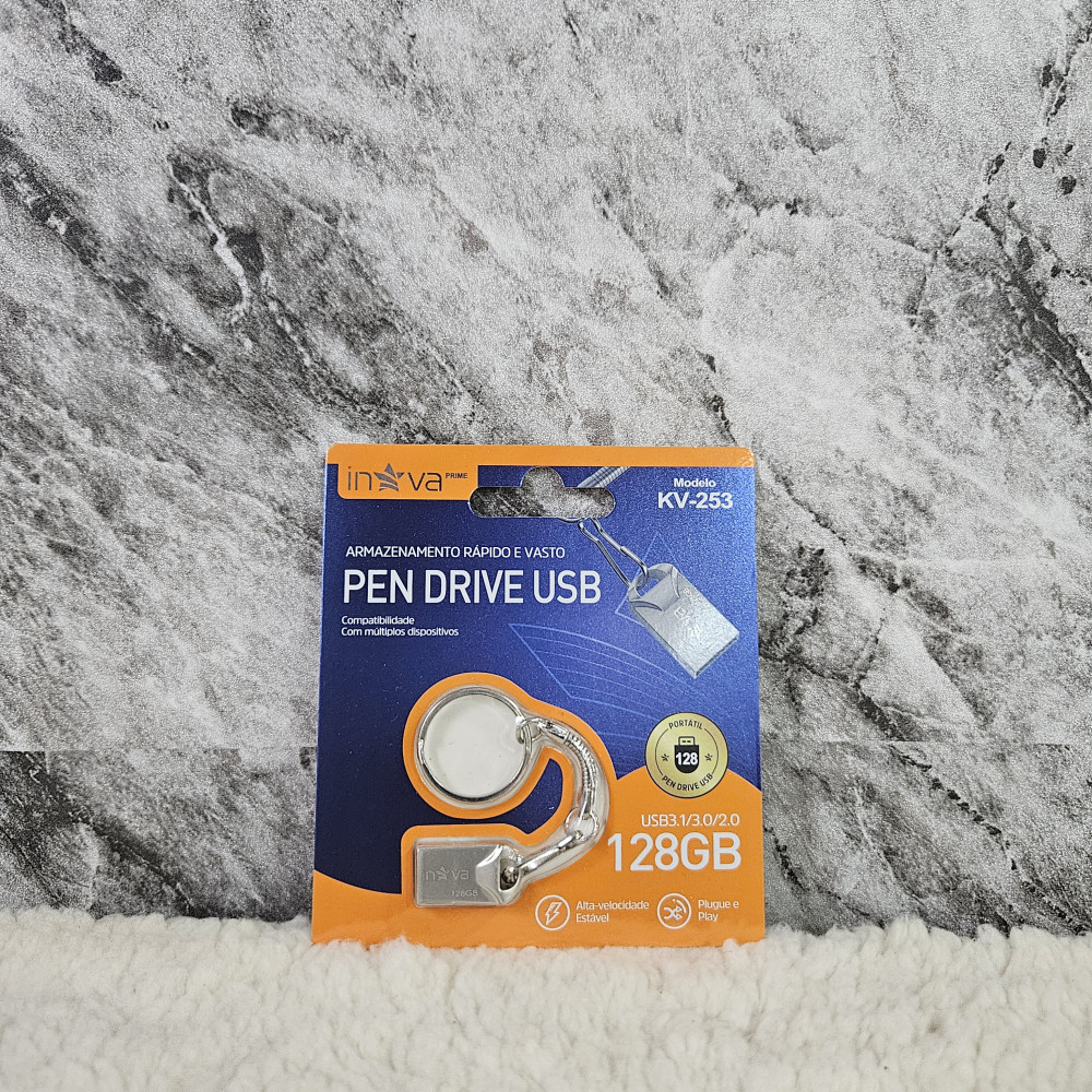 Pen-drive chaveiro 128gb KV-253 - Inova basike