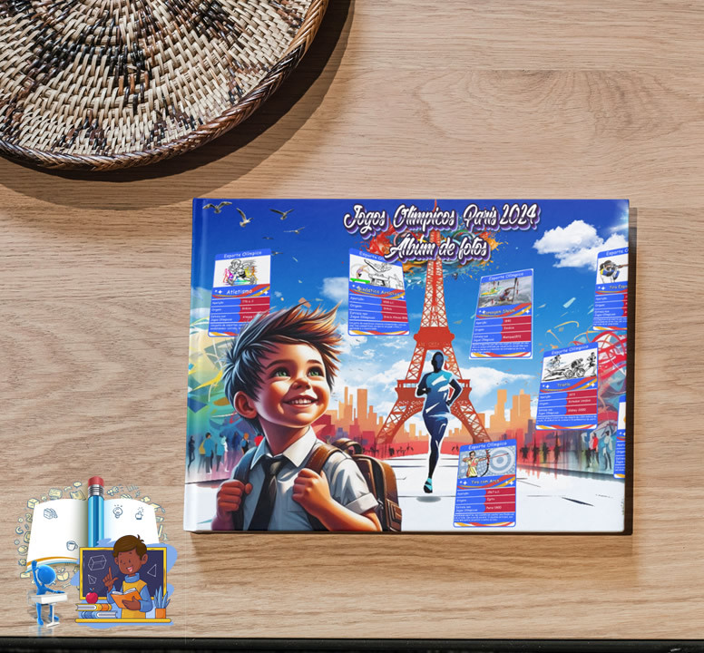 Olímpiadas Paris 2024 - Álbum de Figurinhas - Professor Jônatas