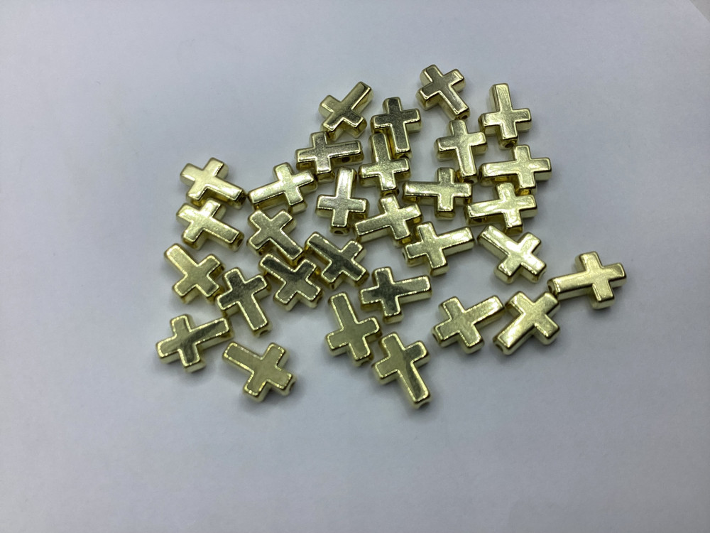 762 - Mini Cruz Dourada ABS pacote com 30 unidades - Soltassel