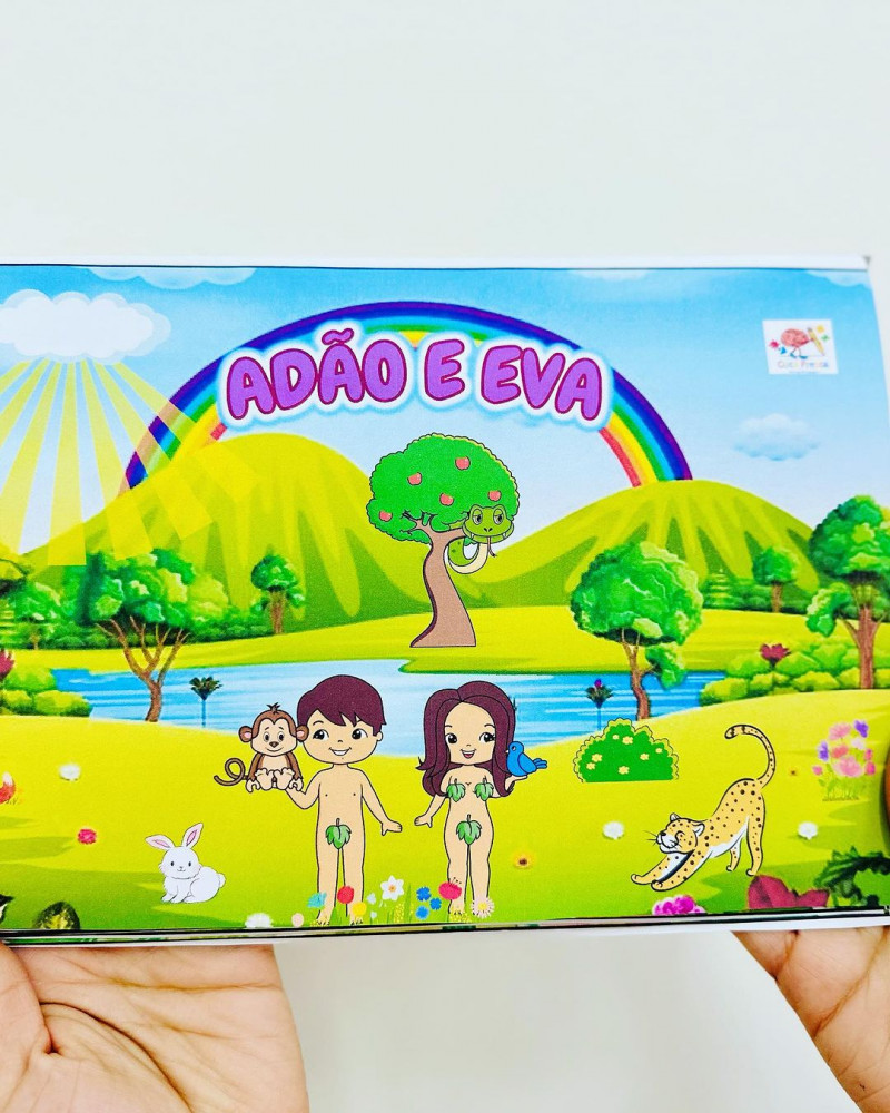 Livro 3D Adão e Eva - Ministério infantil