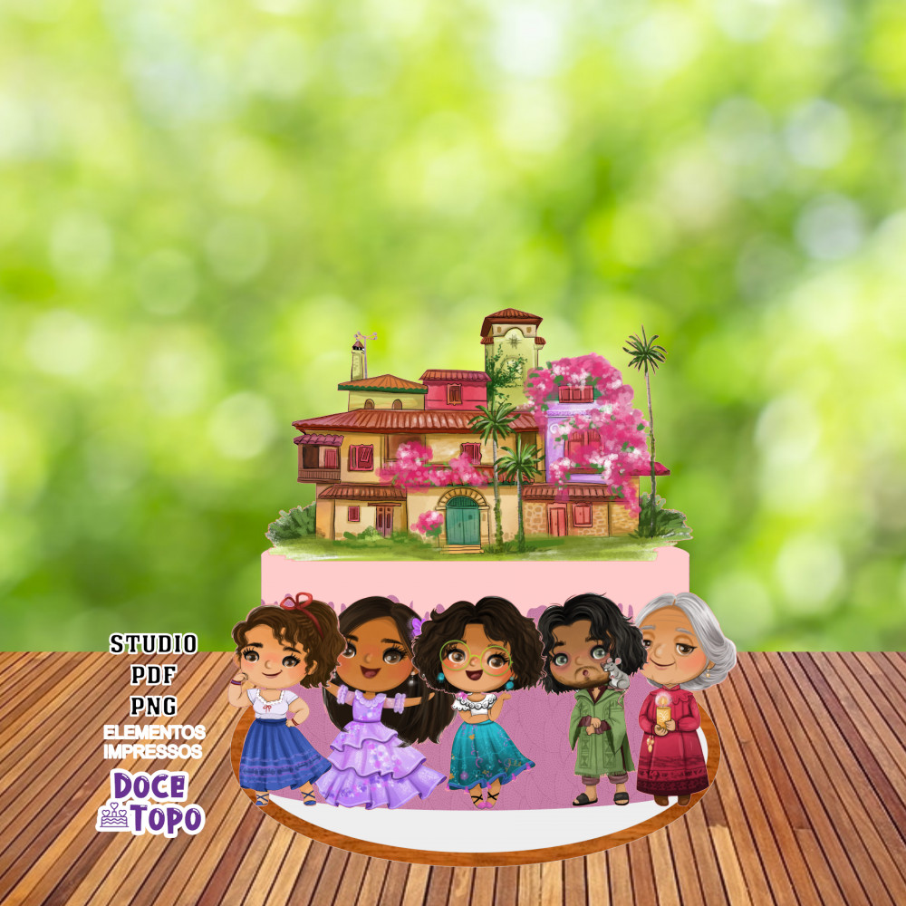 Topo de Bolo Encanto 02 Studio/PDF/PNG - Doce Topo