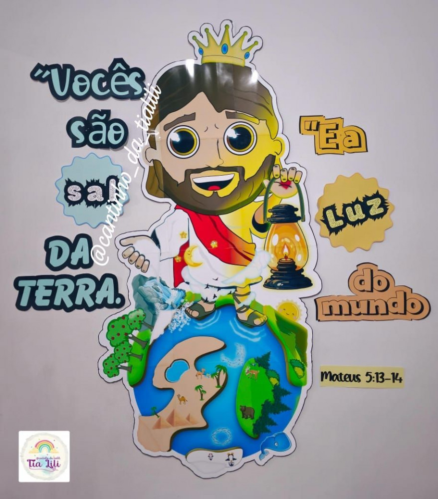 🧂 PAINEL SAL DA TERRA E LUZ DO MUNDO 💡 - Ministério infantil