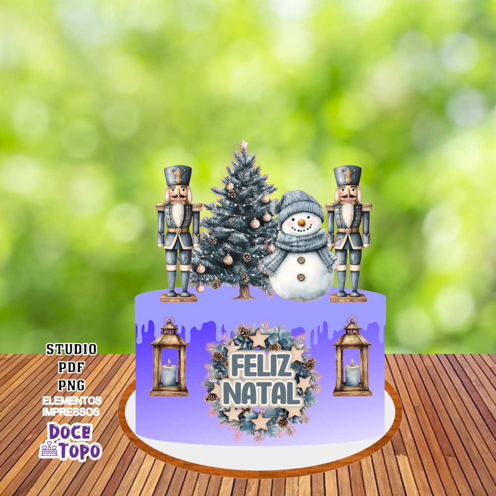 Topo de Bolo Natal Quebra Nozes 01 Studio/PDF/PNG - Doce Topo