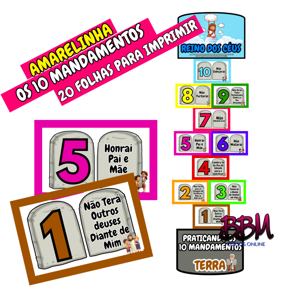 AMARELINHA + RECURSO TÁBUA INTERATIVA OS 10 MANDAMENTOS - Ministério ...