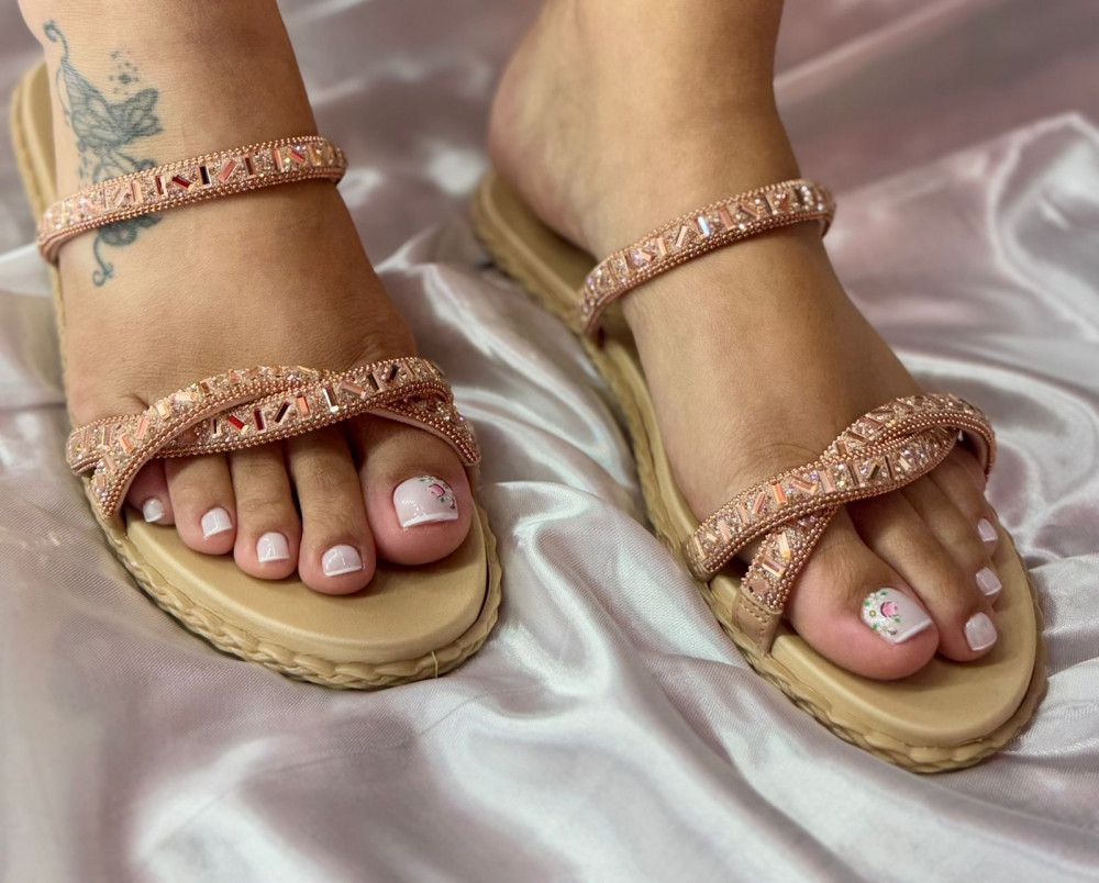 Sandália Moleca 36, BEGE - Closet da Moda