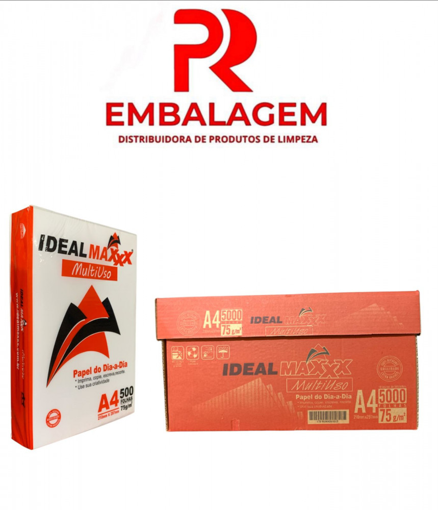 PAPEL SULFITE A4 IDEAL MAX C/500 FOLHAS - COD4090 - PR EMBALAGEM