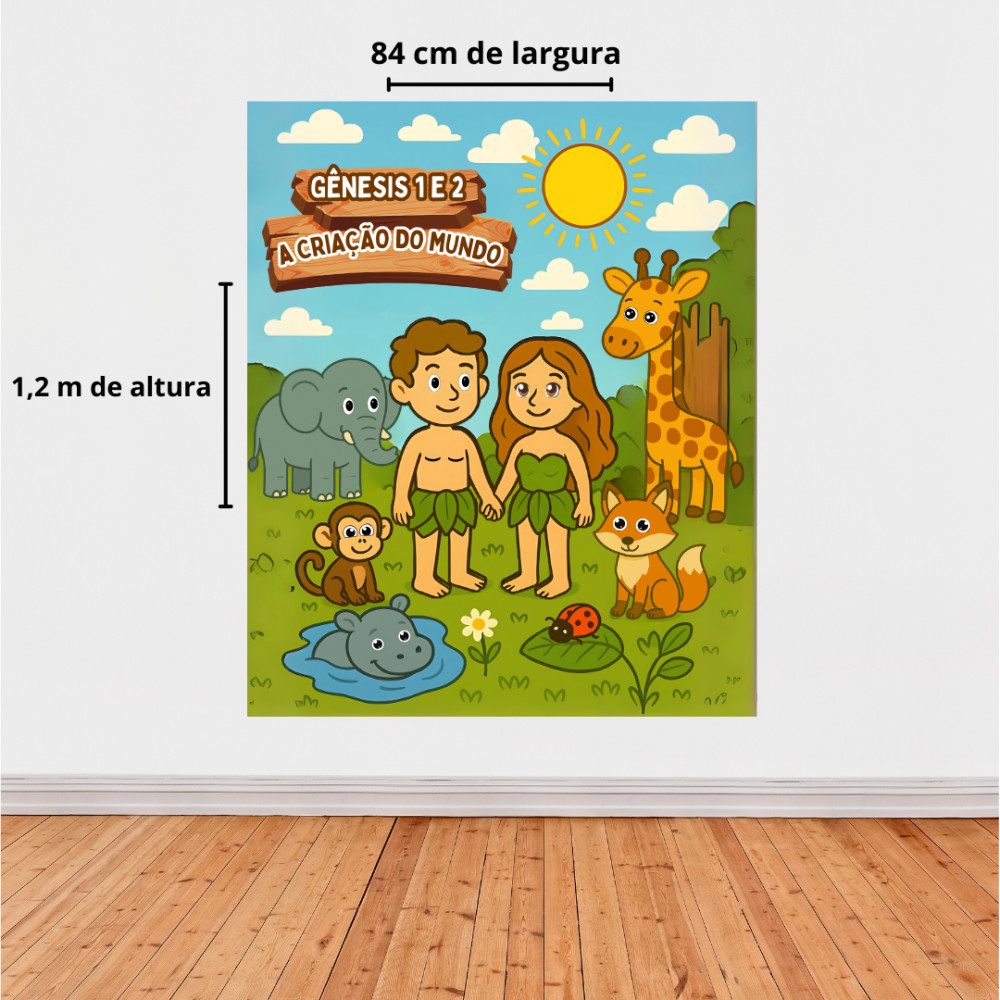 Painel "A Criação do Mundo" 🌎 (Gênesis 1 e 2) - Ministério infantil