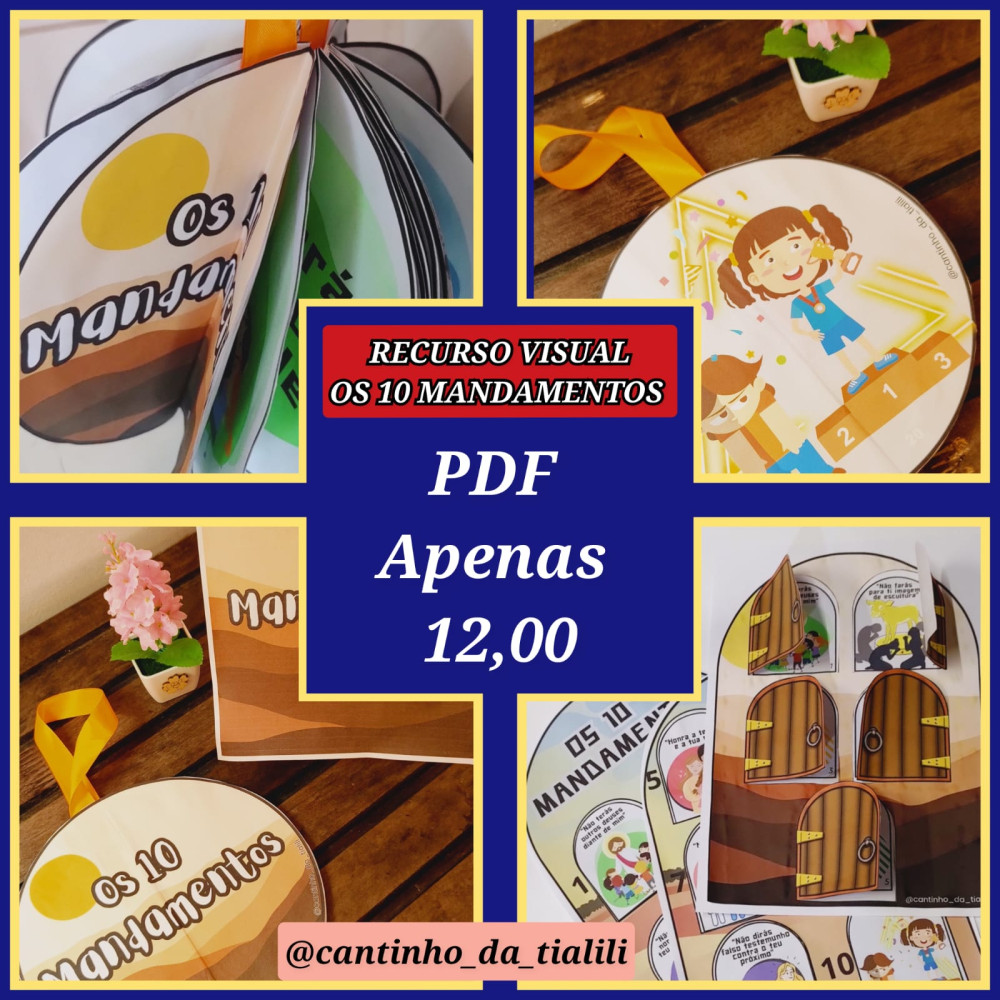 RECURSO VISUAL OS 10 MANDAMENTOS - Ministério infantil