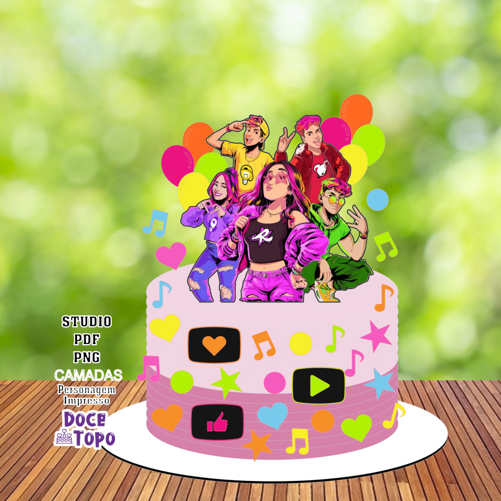 Topo de Bolo Emilly Vick 04 Studio/PDF/PNG - Doce Topo