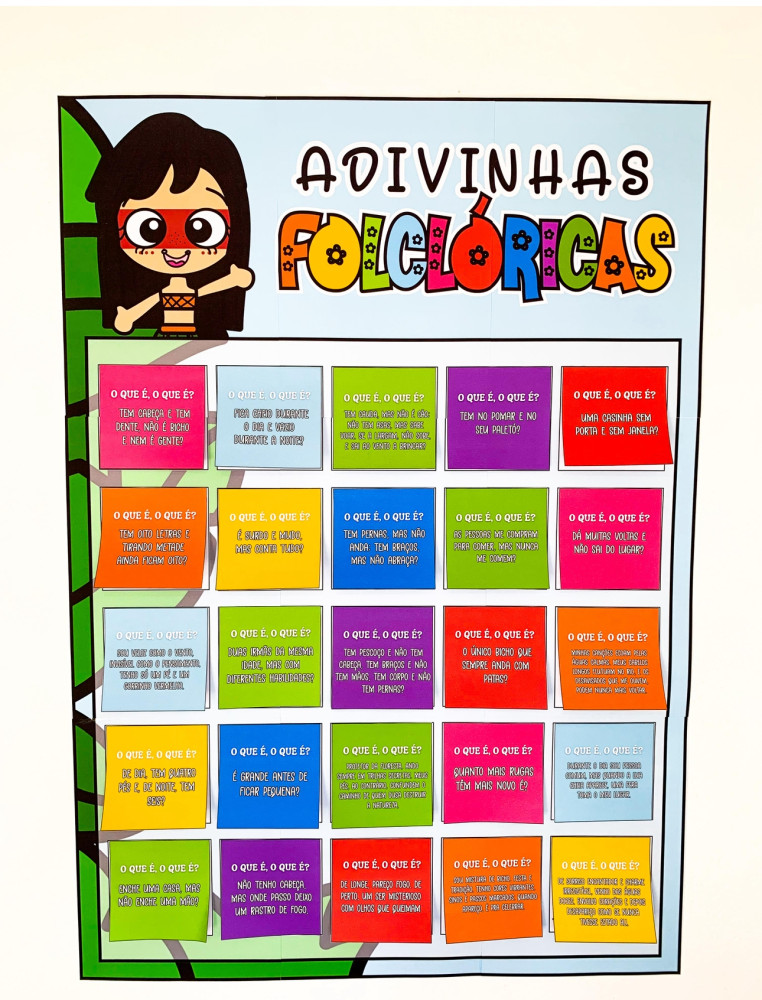 Cartaz Adivinha Folclórica - Professora Jocianne