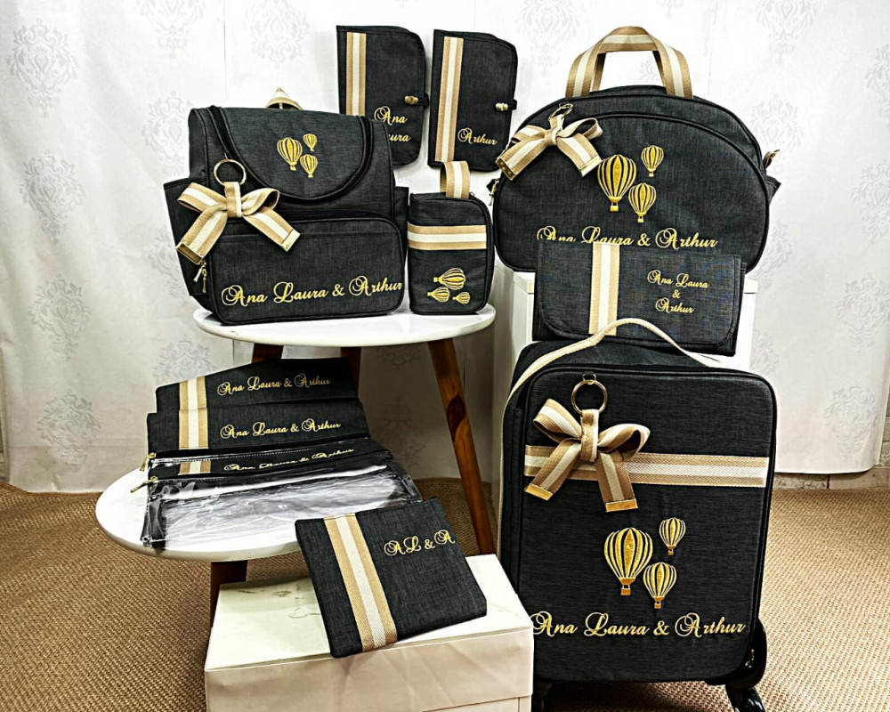 Kit bolsa maternidade 11 peças gêmeos - João e Maria bolsas maternidade